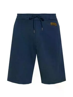 Versace Cotton Shorts With Logo Patch