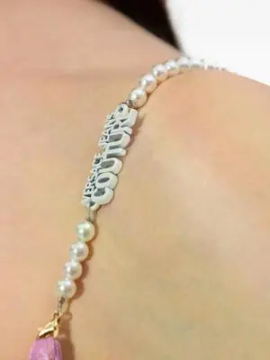 Versace Pearl Chain Slip Dress