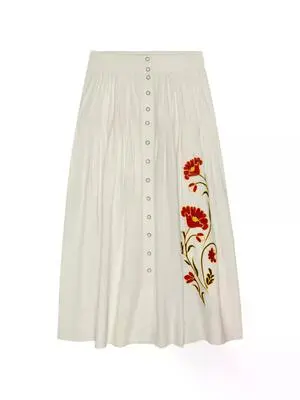 The Great. Button Floral Skirt
