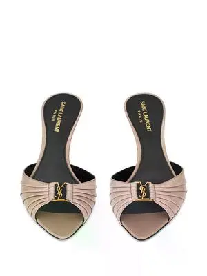 Saint Laurent Babylone Twisted-detail Leather Sandals