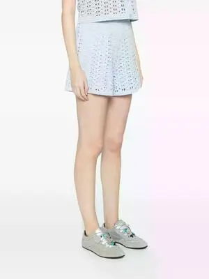 Sandro High-waisted Beaded Crochet Shorts