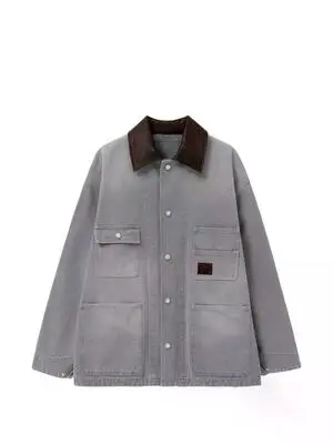 WOOYOUNGMI Leather Collar Pocket Jacket