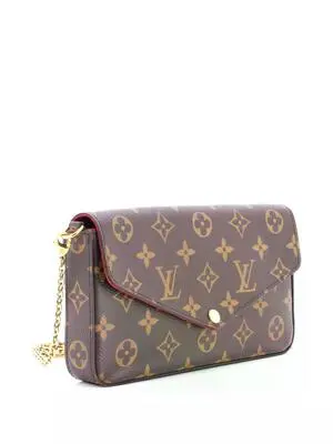 LOUIS VUITTON Felicie Pochette Monogram Canvas - Brown