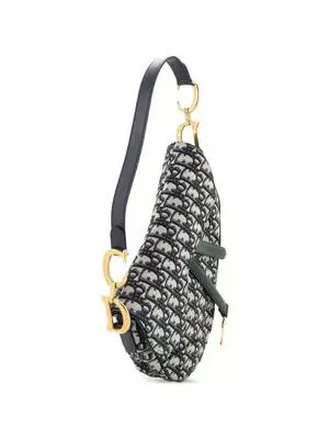 Dior Saddle Handbag Oblique Canvas Medium - Blue