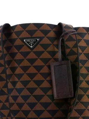 Prada Symbole Jacquard Shopper Tote Bag