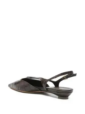 BIANCADI Pointed-toe Croc-effect Pumps