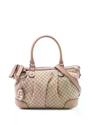 Gucci Diamante Canvas Sukey Satchel