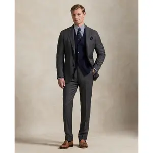 Ralph Lauren Polo Tailored Fit Wool Sharkskin Suit