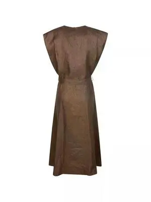 Incotex V-neck Belted Dress