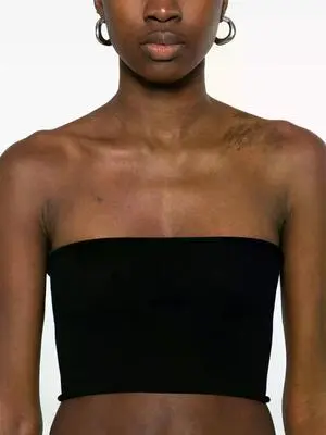 Isabel Benenato Strapless Top With Rolled Trim