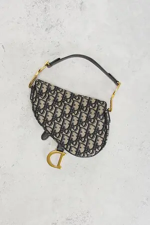 Dior Trotter Oblique Saddle Bag - Blue
