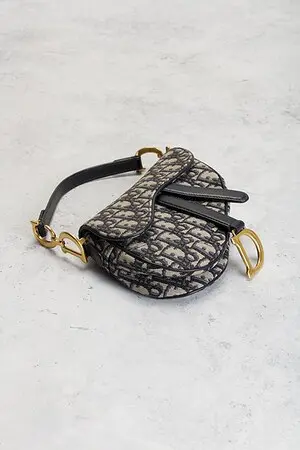 Dior Trotter Oblique Saddle Bag - Blue