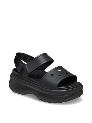 Pink Soho Y-strap Flatform Sandals - Black