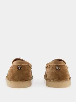 Dolce & Gabbana Suede Loafers With Dg Logo