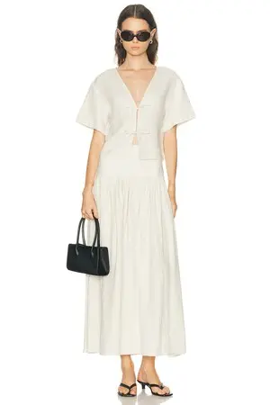 Staud Ava Linen Top - Natural
