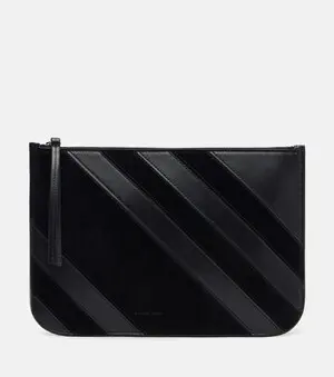 Phoebe Philo Pocket Leather And Suede Pouch