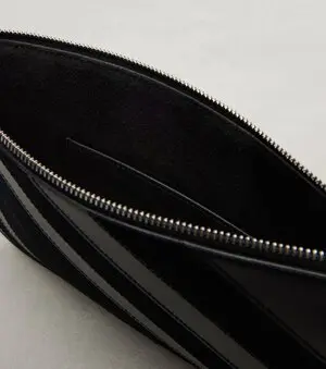 Phoebe Philo Pocket Leather And Suede Pouch