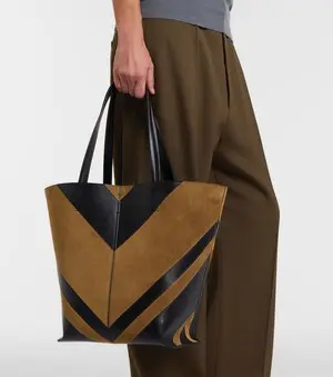 Phoebe Philo Pot Cabas Suede And Leather Tote