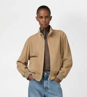 TOD'S Bomber Jacket In Pashmy Suede