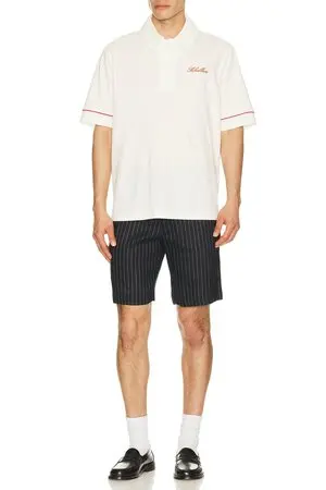 KHALHON Linen Stripe Club Shorts