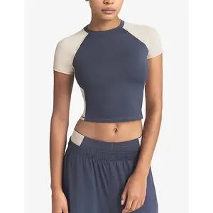 NIKESKIMS Matte Shine Cropped Baby Tee Training Top