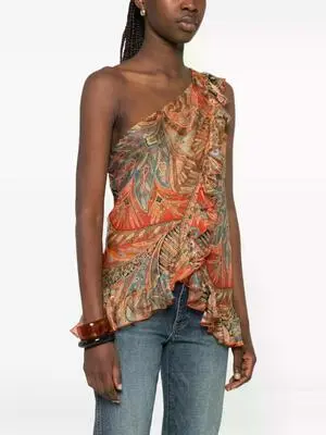 Etro Ruffled Paisley Top