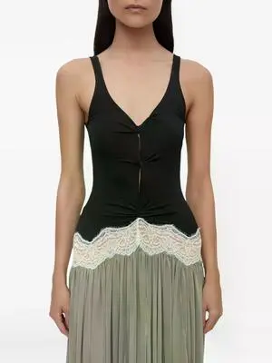 Christopher Esber Verner Twist Lace-detail Tank Dress