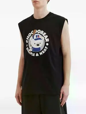 CHOCOOLATE Graphic Print Cotton Tank Top