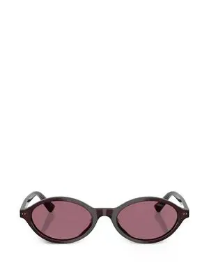 JIMMY CHOO Oval-frame Sunglasses - Brown