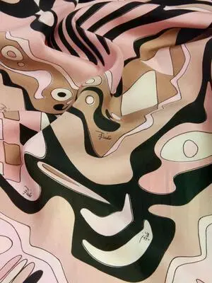 Emilio Pucci Angoli Print Silk Scarf