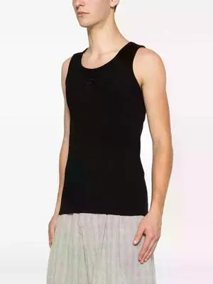 Gcds Logo Embroidered Ribbed Tank Top