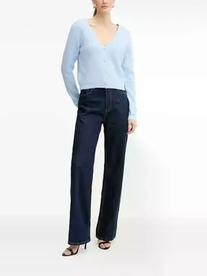 MORGAN Heart Button V-neck Knitwear