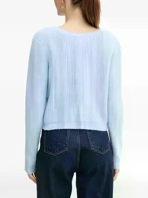 MORGAN Heart Button V-neck Knitwear