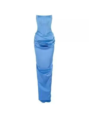 V:PM ATELIER Flavia Ruched Corset Dress