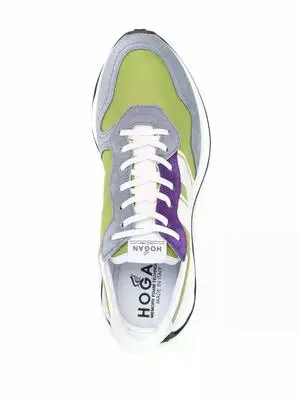 Hogan Logo Panelled Sneakers - Green