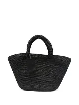 Manebí Panier Raffia Tote - Black