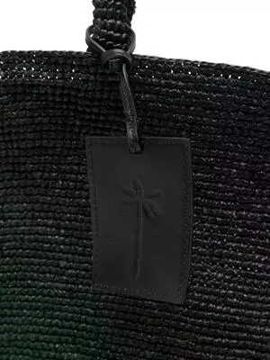 Manebí Panier Raffia Tote - Black