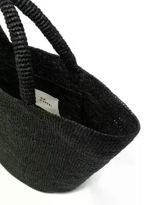 Manebí Panier Raffia Tote - Black
