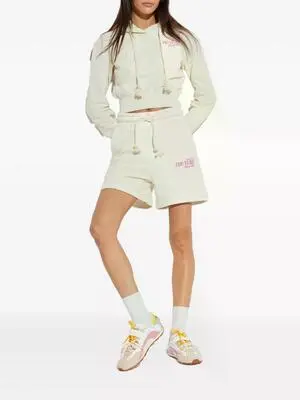 Versace Cropped Cotton Sweatshirt With Graphic Print