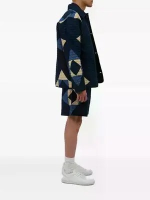 A.p.c. Geometric-pattern Quilted Shorts