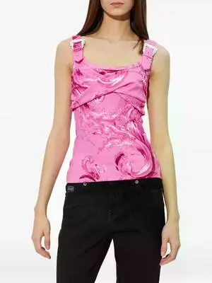 Versace Wave Baroque Print Tank Top