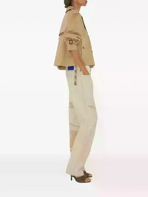 Burberry Cropped Mayfair Trench Jacket - Neutrals