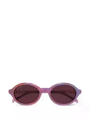 Gucci Logo-lettering Sunglasses - Purple