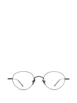 EYEPETIZER Ginger Round Frame Eyeglasses With Clip-on Detail - Black