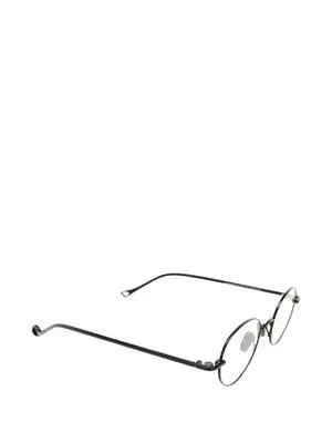 EYEPETIZER Ginger Round Frame Eyeglasses With Clip-on Detail - Black