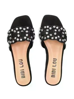 BIBI LOU Studded Braided Sandals - Black
