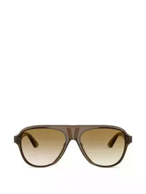 Oliver Spencer Aviator Sunglasses - Brown