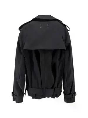 MAISON MARGIELA Belted Double-breasted Jacket - Black