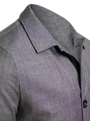 Kiton Pinstriped Overcoat
