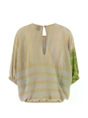 NUDE Striped Short Sleeve Sweater